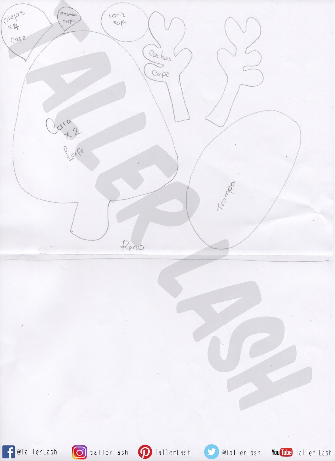 Taller Lash: Moldes Reno Adorno de Navidad