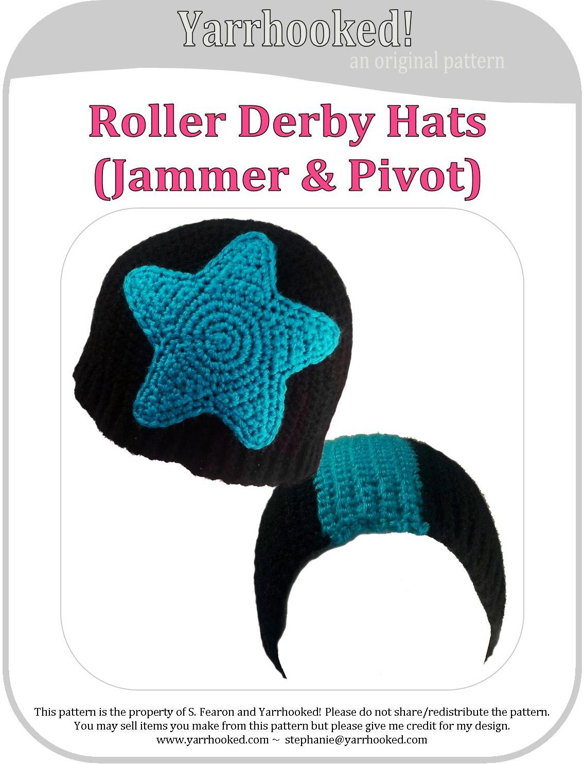 YarrHooked!: Pattern: Roller Derby Hats (Jammer & Pivot)