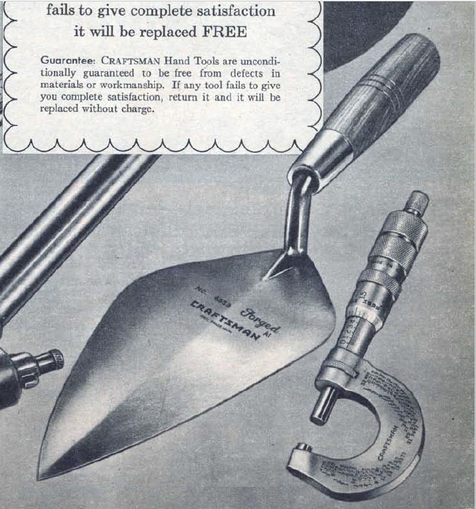 Trowel and Masonry Tool Collector Resource : Sears Roebuck & Co ...