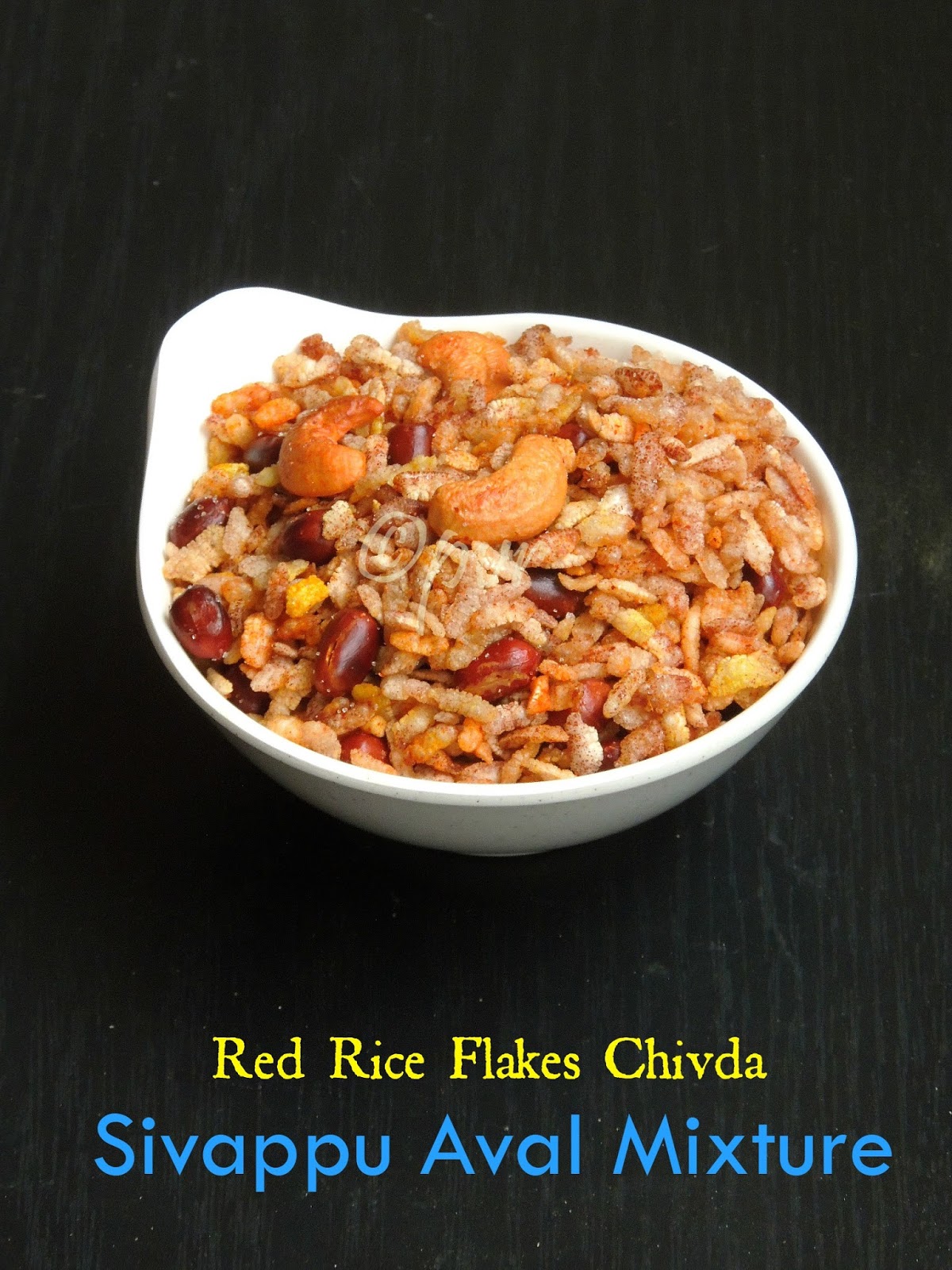 Priya's Versatile Recipes: Red Rice Flakes Chivda/Sivappu Aval Mixture ...