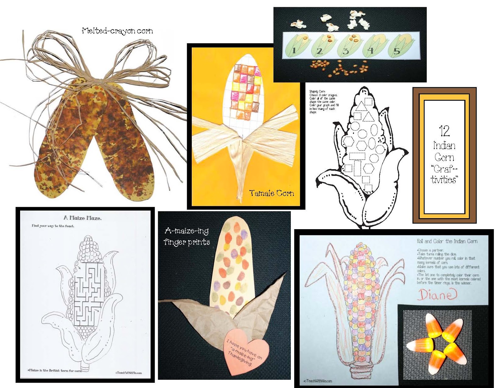 Indian Corn Crafts & Activities - Classroom Freebies