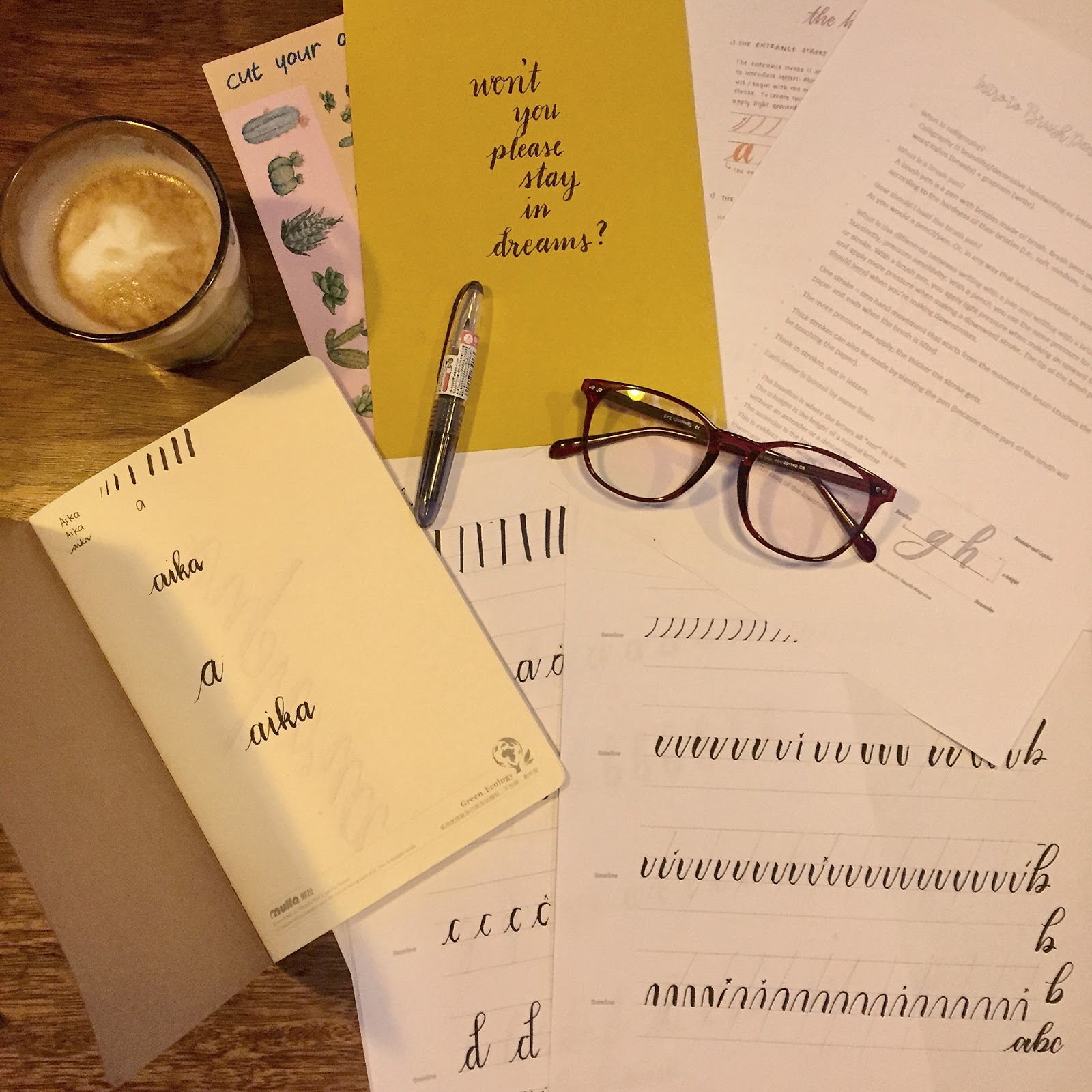 Brush Calligraphy Workshop and my Singularity Themed Journal - Planner ...