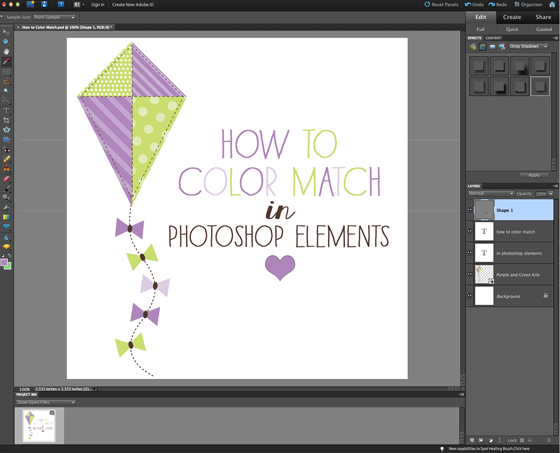 Erin Bradley Designs: Tutorial: How to Color Match Text and Shapes in ...
