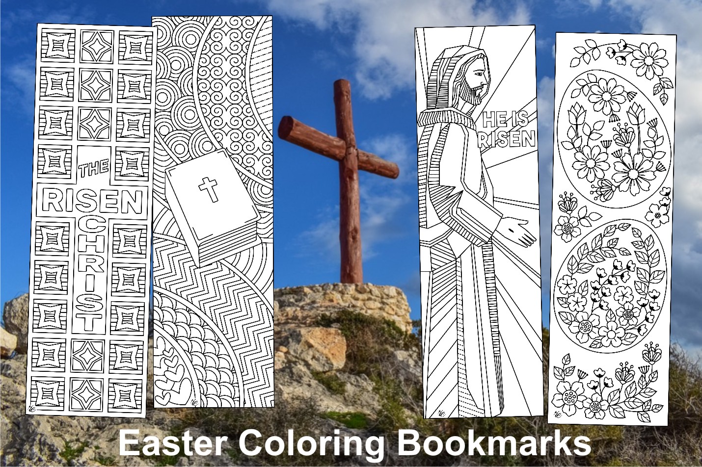 RicLDP Artworks: Easter Coloring Bookmarks 2