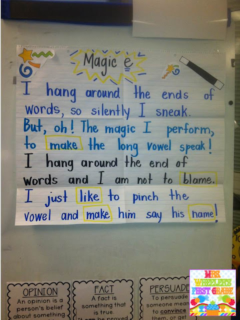 Mrs. Wheeler's First Grade Tidbits: Look Out!! It's Magic e!!