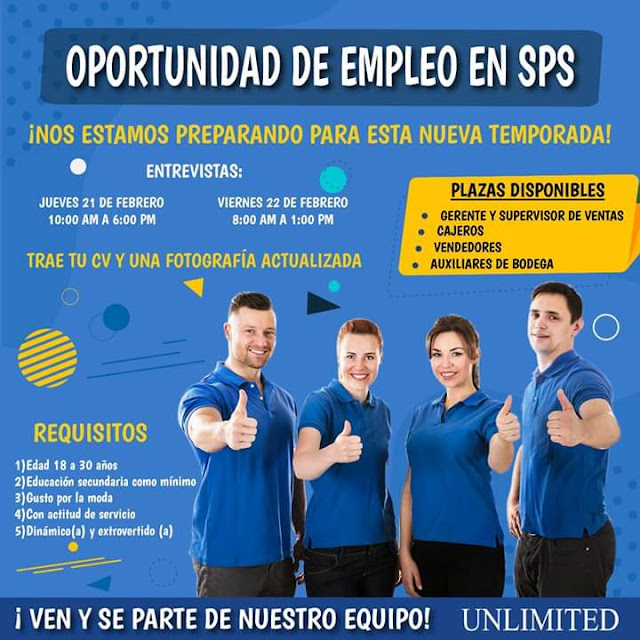 Plazas Disponibles (Unlimited) - SPS