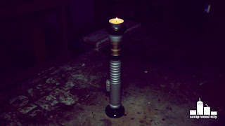 scrap wood city: How to make a DIY lightsaber candle holder