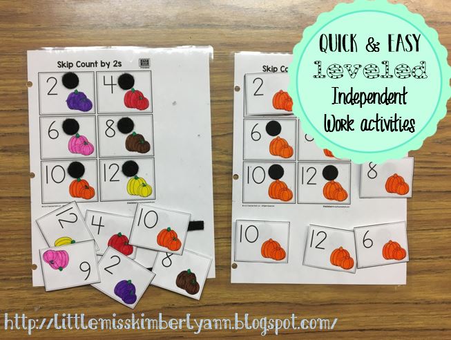 Little Miss Kim's Class: Quick & Easy Leveled Independent Work ...