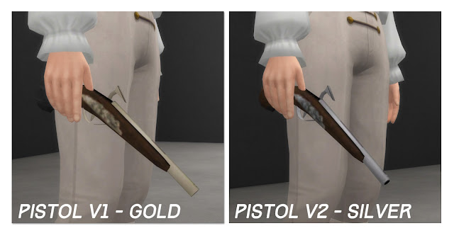 TS4: 18th century pistol (accessory) | History Lover's Sims Blog