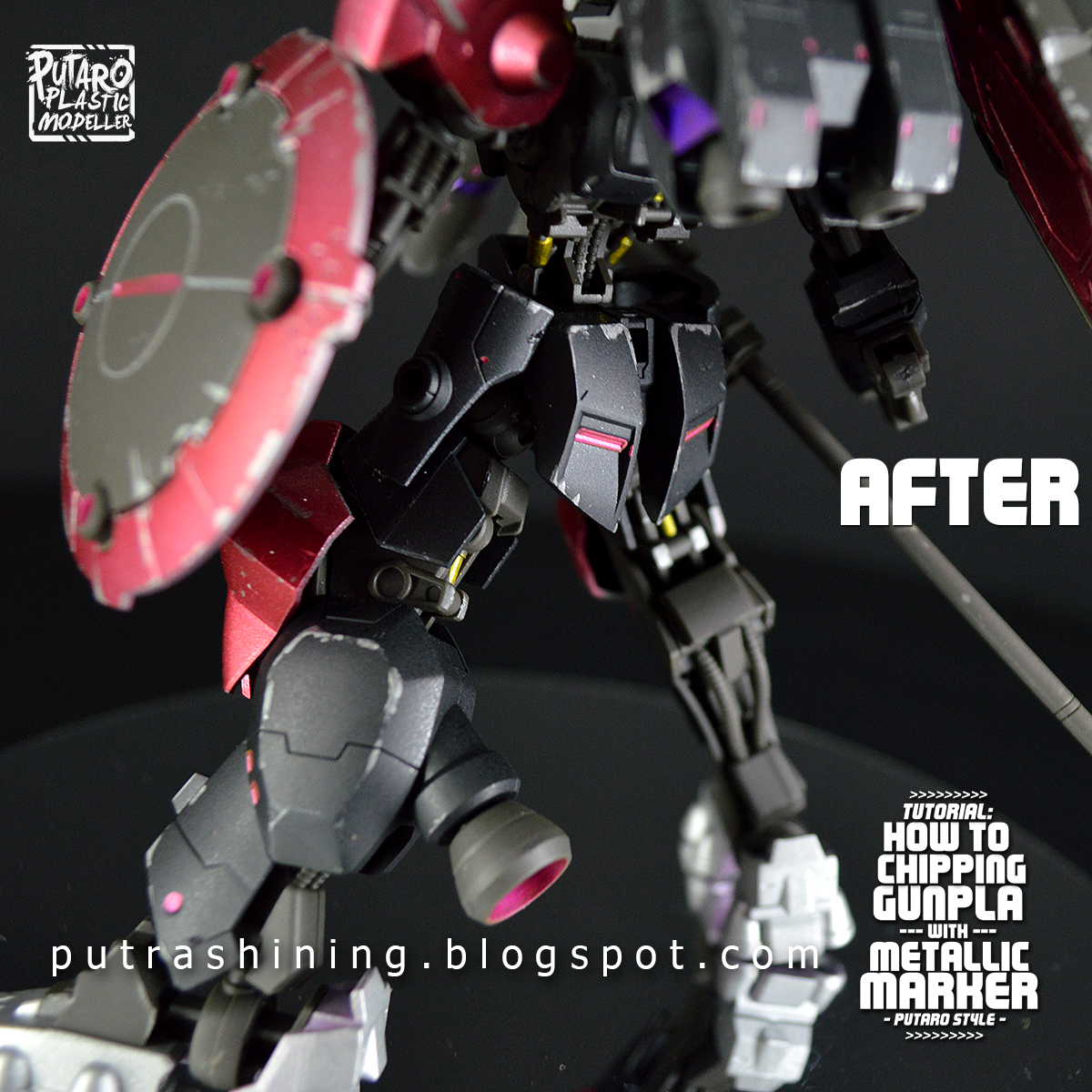 Tutorial: How to Chipping Gunpla with Metallic Marker Putaro Style ...