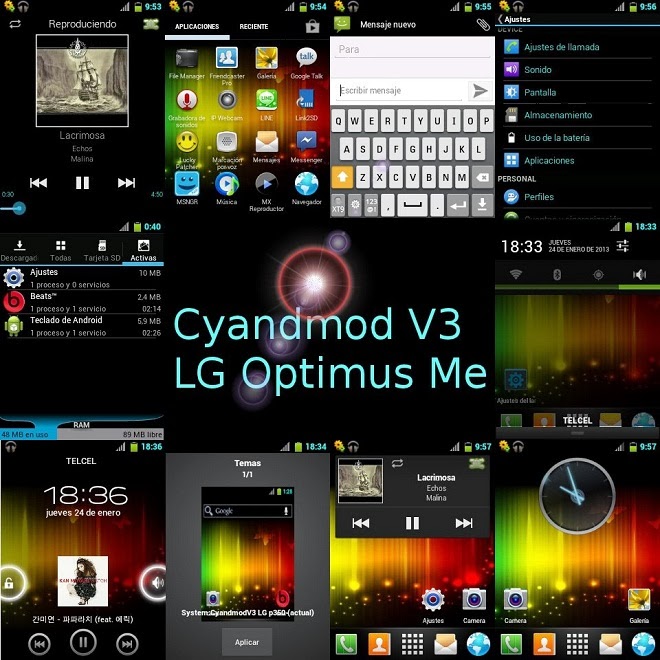 CyandMod V3 LG Optimus Me Custom Rom For Galaxy Y GT-S5360. | Galaxy Y ...