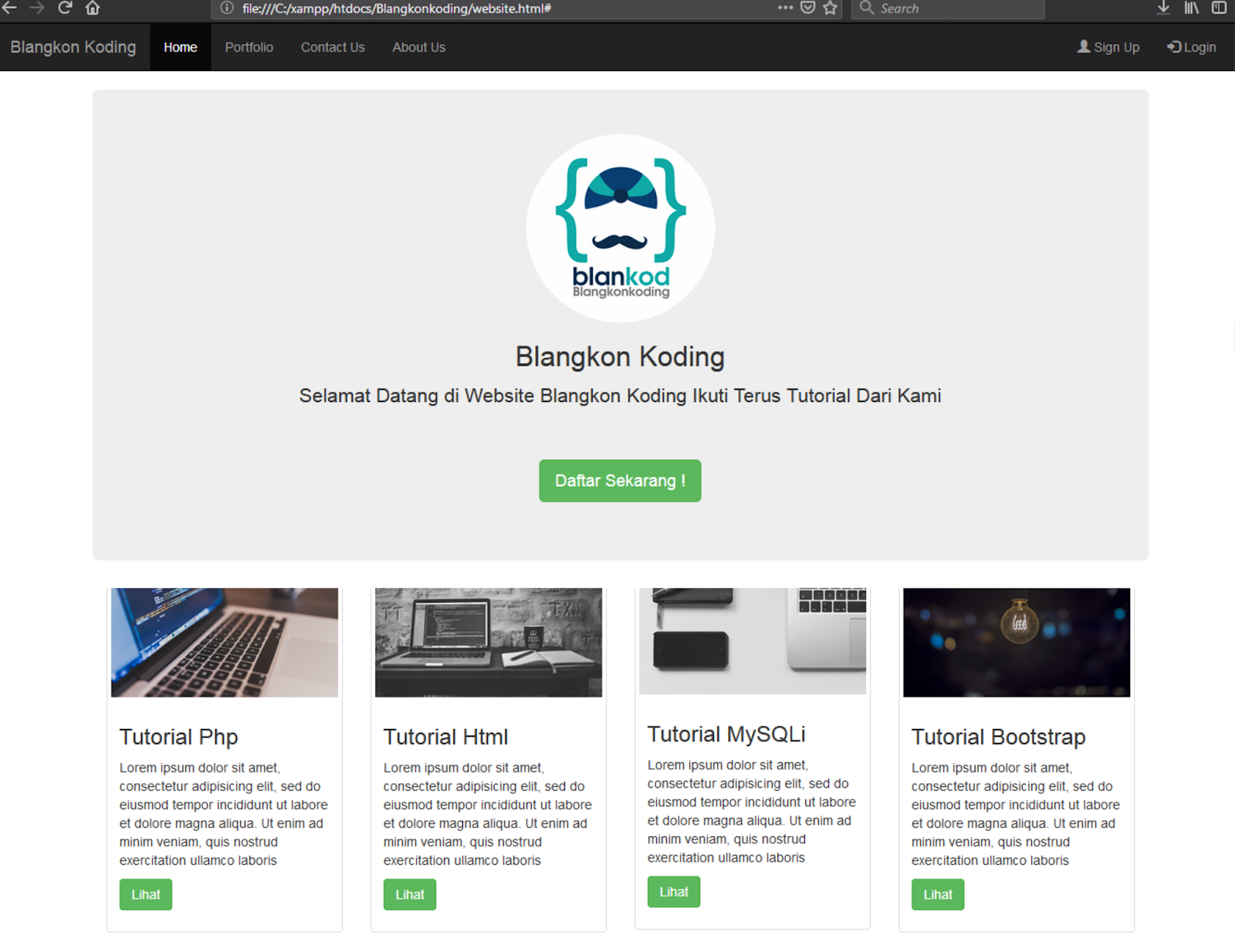 3. BOOTSTRAP #MEMBUAT TAMPILAN WEBSITE RESPONSIVE - Blangkon Koding