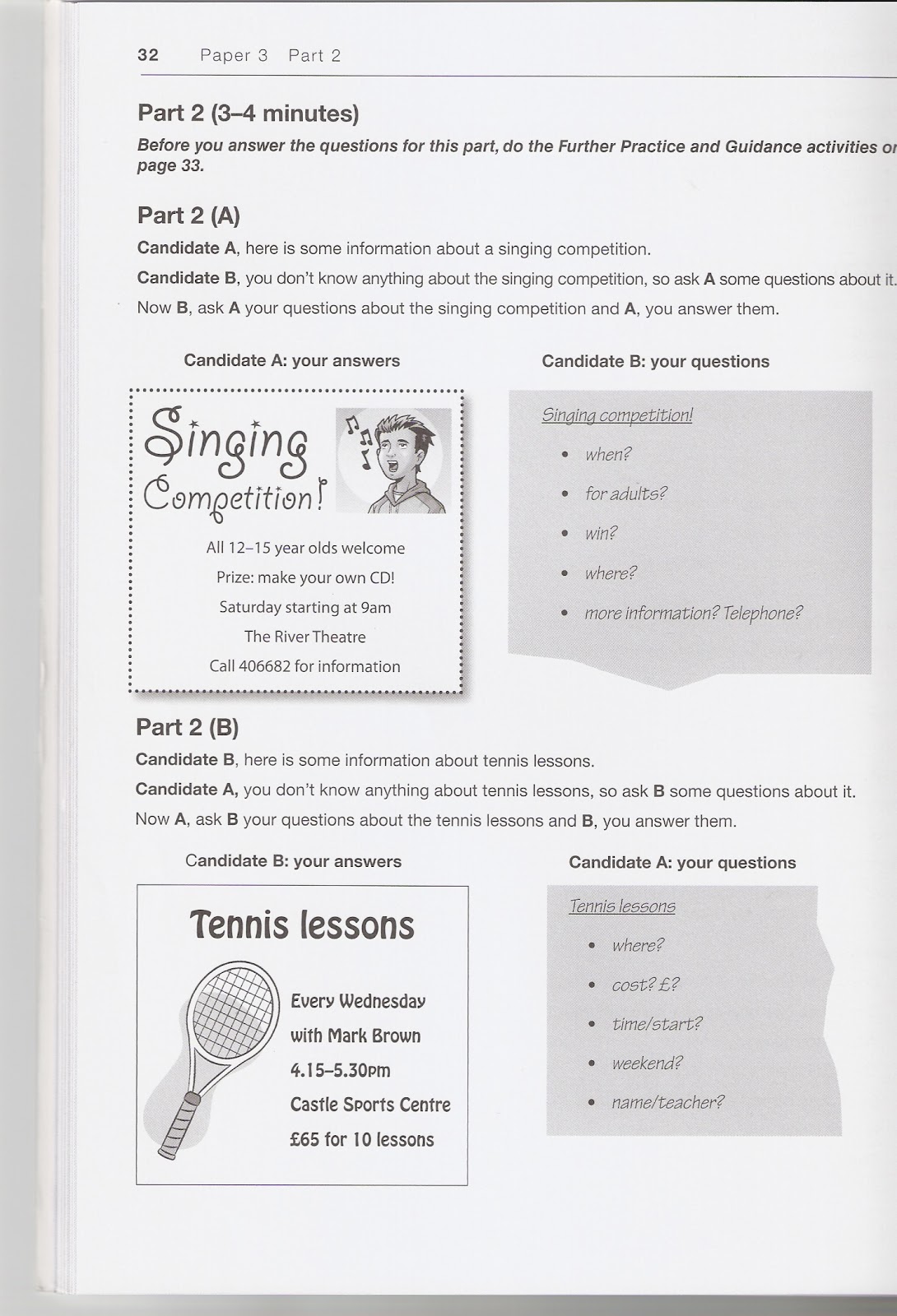 Exámenes de Cambridge : KET (Test 1) Listening & Speaking