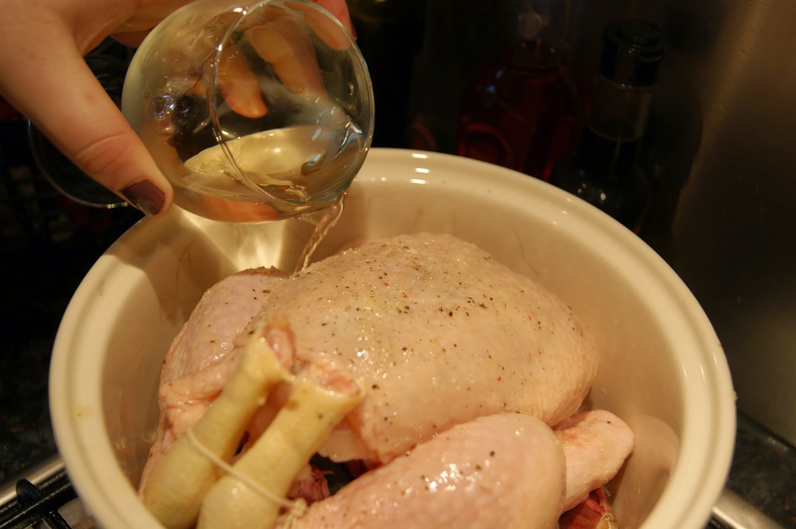 Boozy garlic and sage chicken... - Frills 'n' Spills