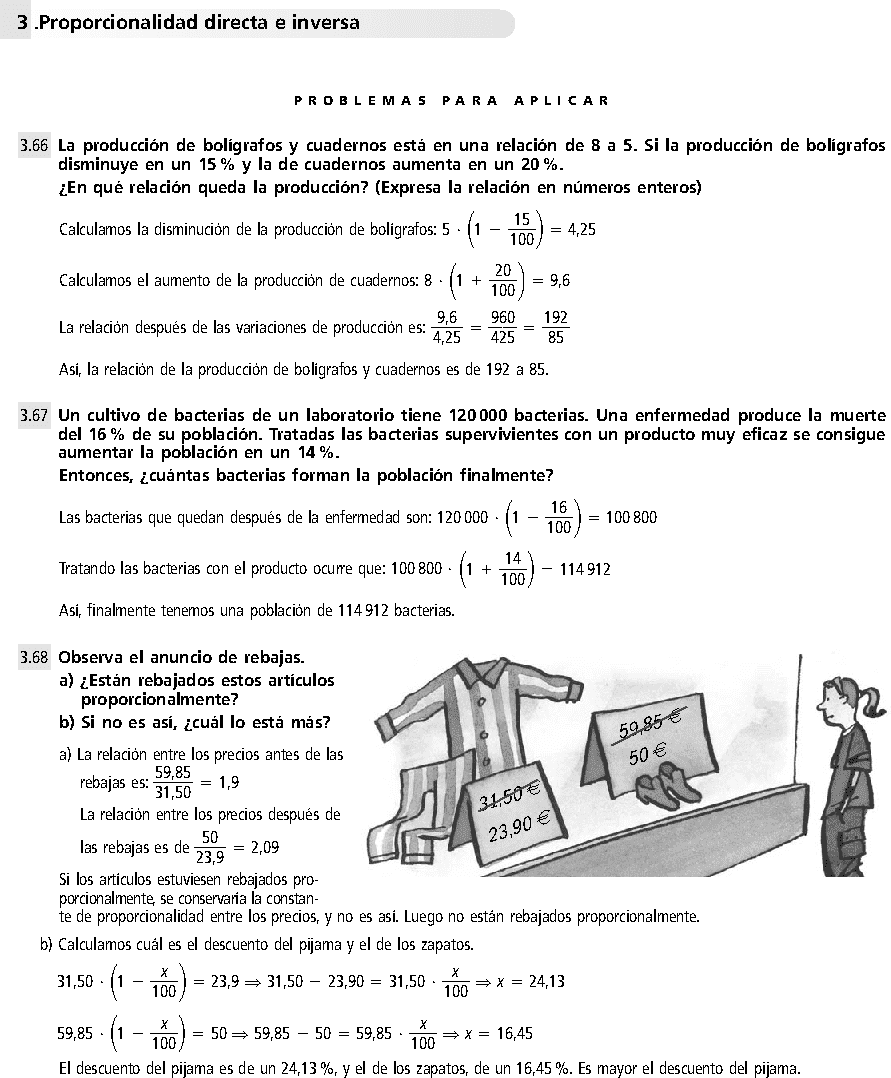 PROPORCIONALIDAD DIRECTA E INVERSA EJERCICIOS RESUELTOS DE SECUNDARIA ...