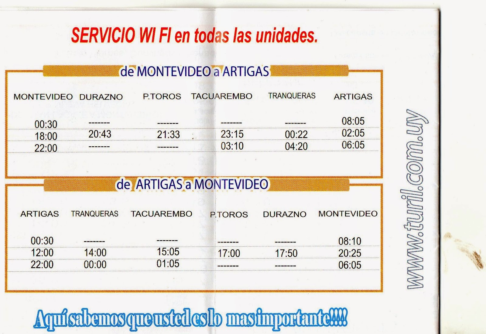 HORARIOS DEL TRANSPORTE INTERDEPARTAMENTAL : HORARIOS DE EMPRESA TURIL