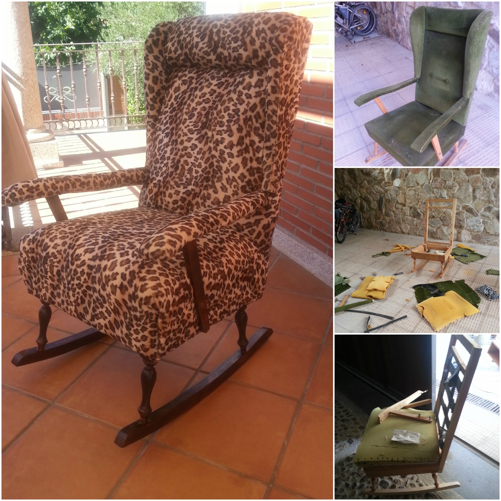 Crea construye recicla y restaura: Como tapicé una vieja mecedora