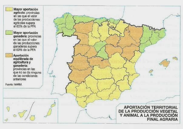 EJEMPLO DE COMENTARIO DE UN MAPA TEMÁTICO DEL SECTOR PRIMARIO ...