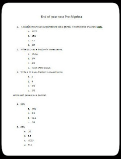Classroom Freebies Too: End of Year Pre-Algebra