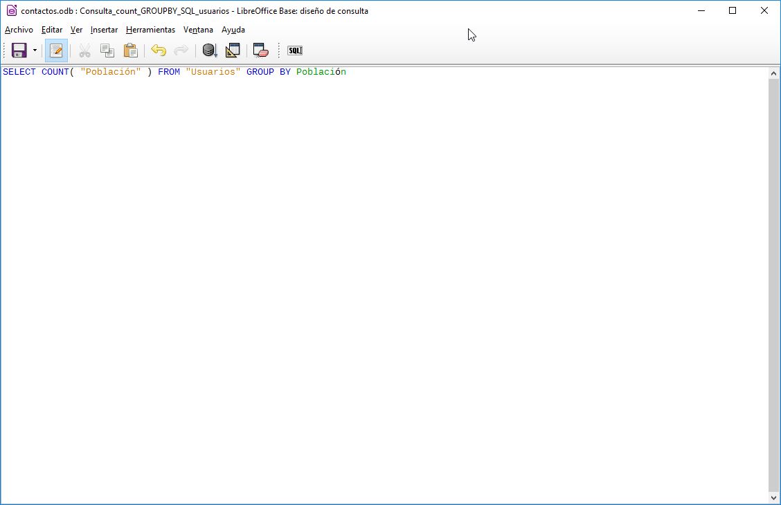 contando registros con SQL en LibreOffice Base (V) | Aplicaciones de ...