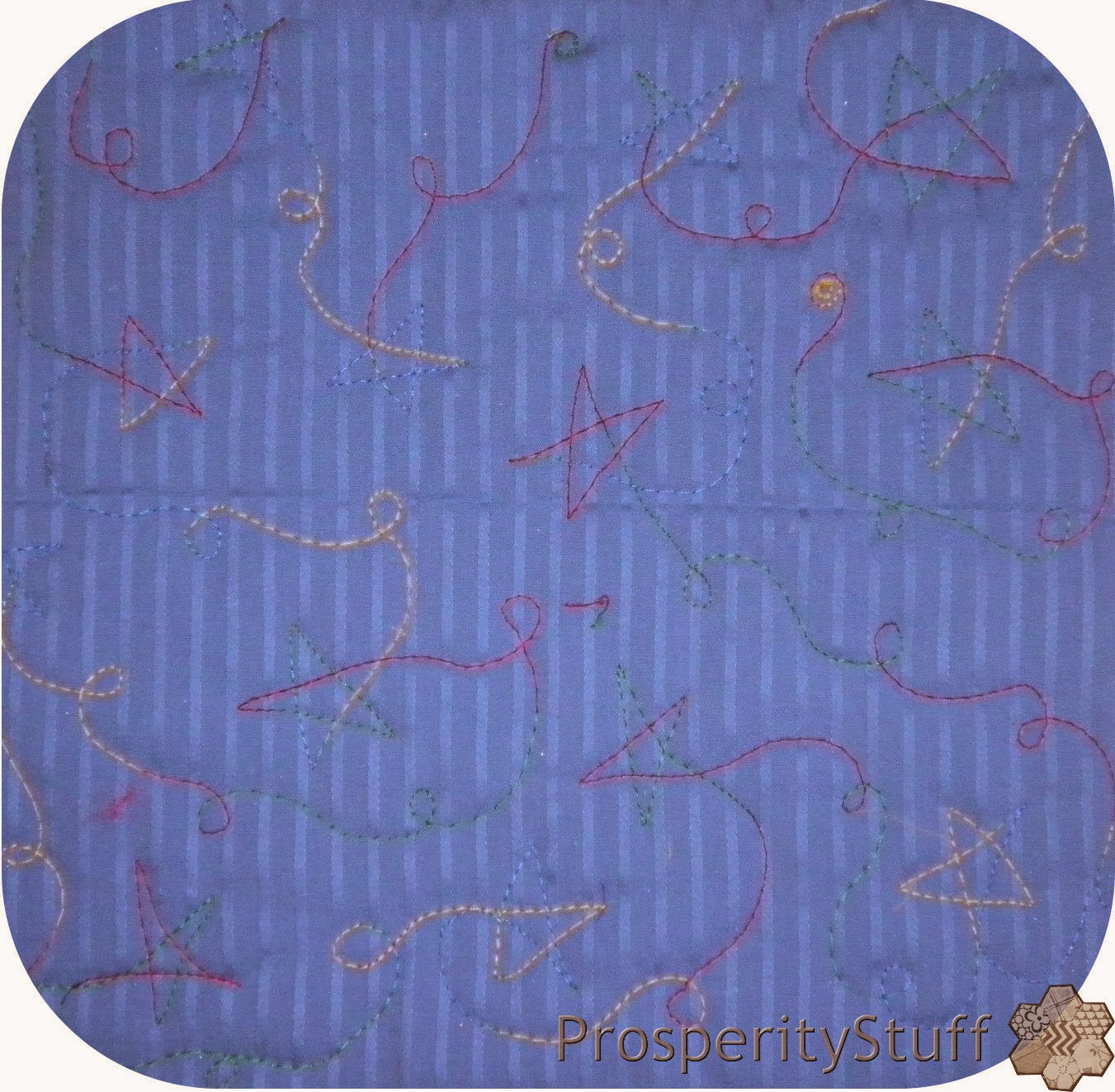 ProsperityStuff Quilts: Another Shirt Quilt Project FMQ-QAYG-style