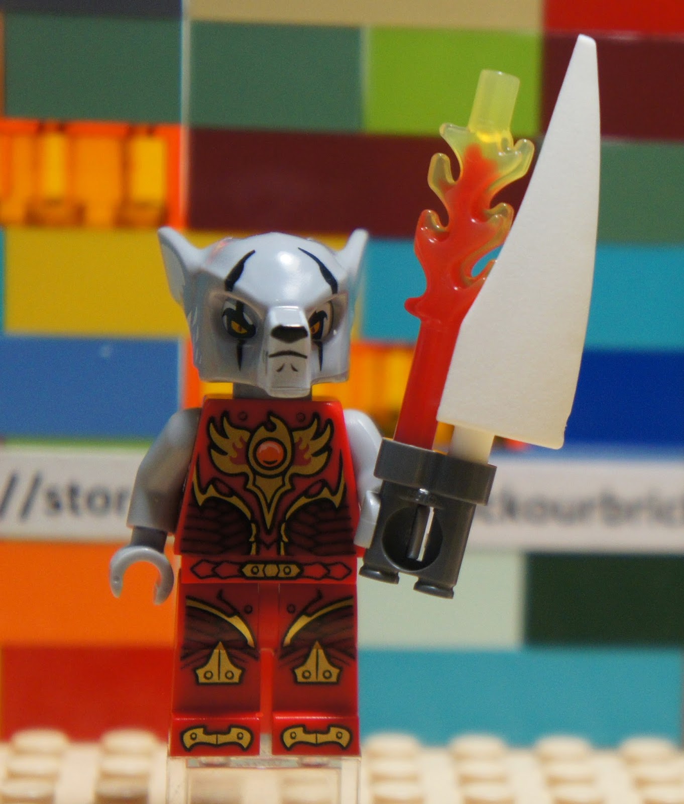 LEGO LOC100 WORRIZ Minifigure Wolf Tribe Legends of Chima + Mask ...