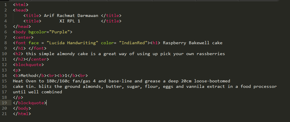 Contoh Kodingan Html