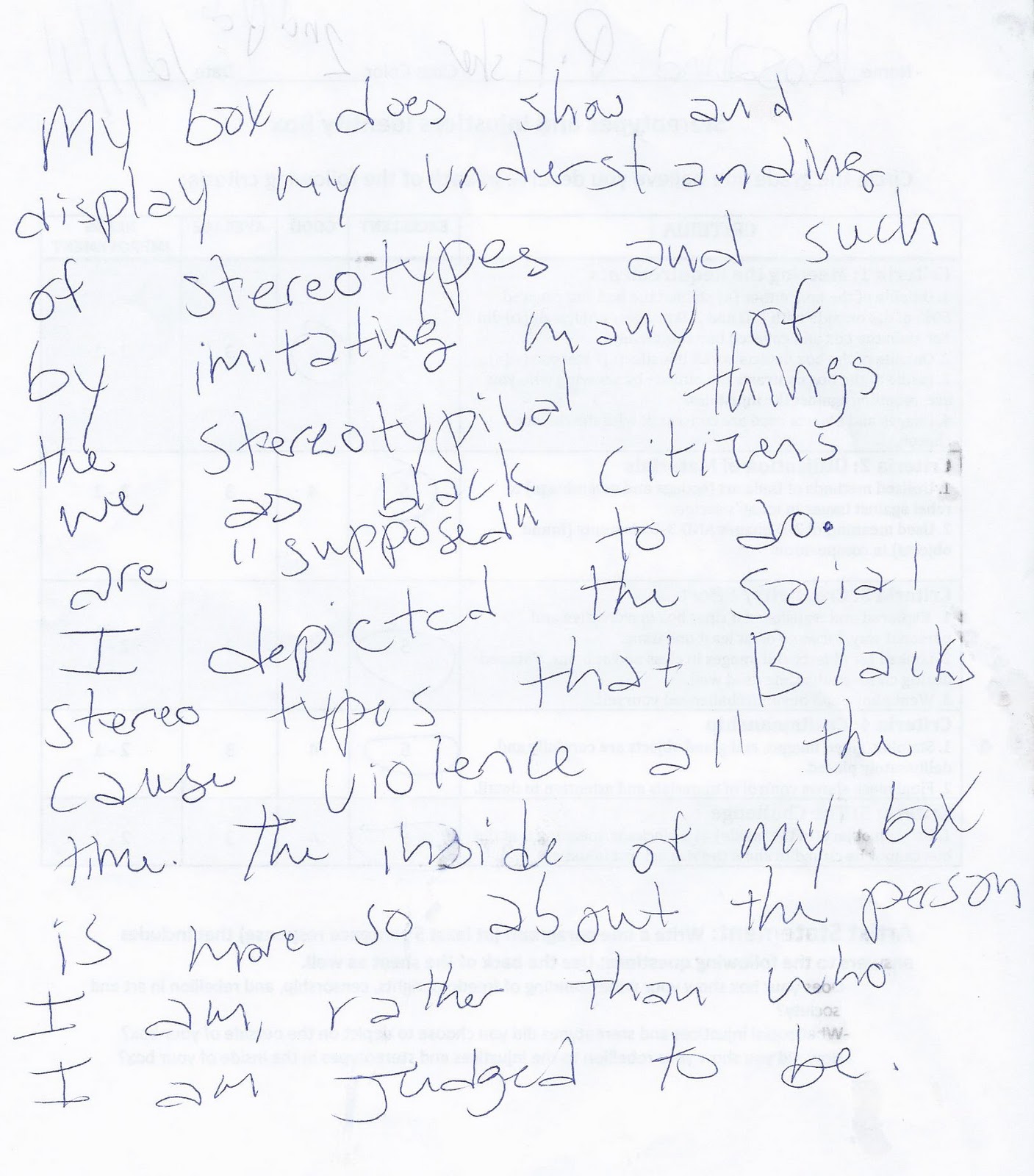 Identity Boxes: Through the Art Style of Assemblage: Artist Statements