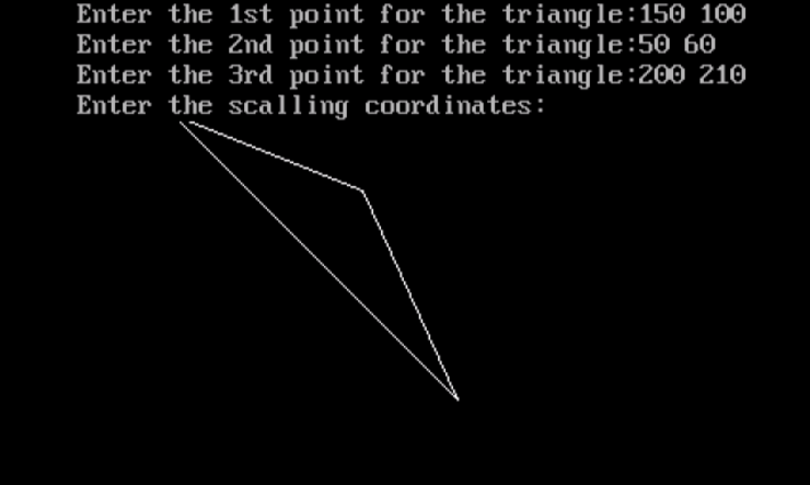 Write A Program For 2d Scaling Of A Triangle Btech Cse