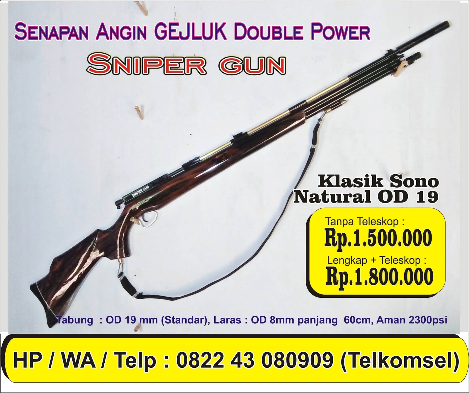 WA 0822 43 080909 Jual Senapan Angin Gejluk Double Power PCP Tebing ...