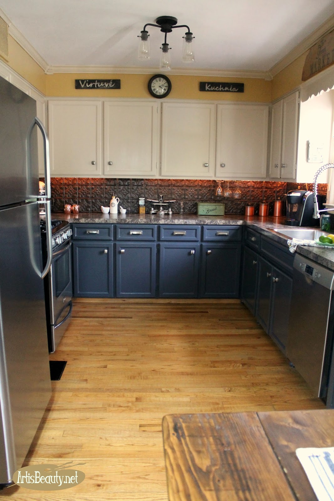 ART IS BEAUTY: Painted Kitchen Cupboards Makeover REVEAL