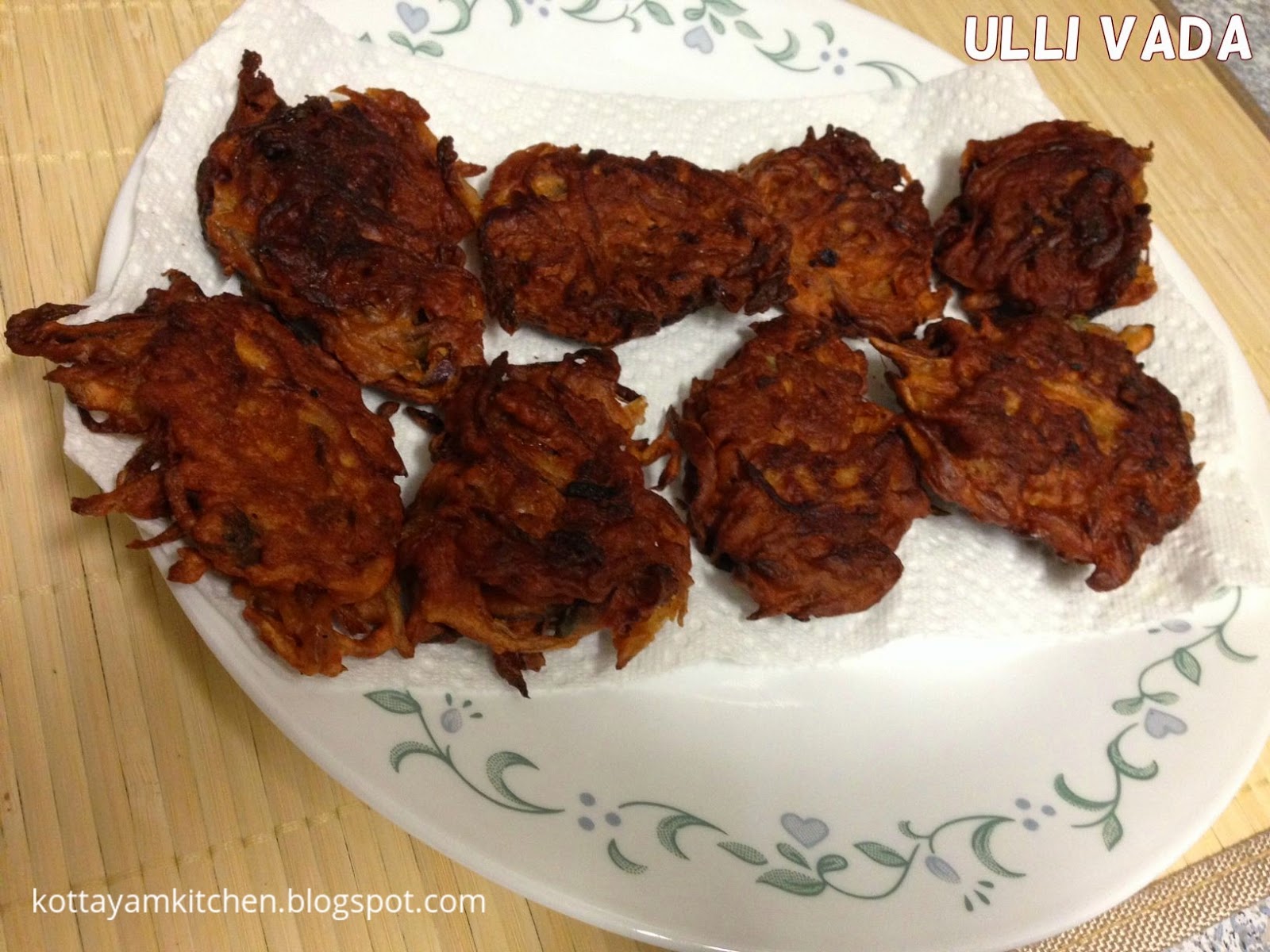 Ulli Vada recipe - Kerala Tea time snack recipe - Kottayam Kitchen