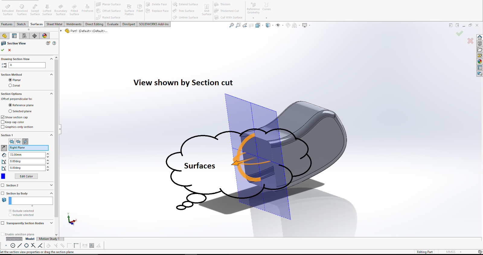 Design Tech Academy: Solid Works Thicken & creating solid from enclosed ...