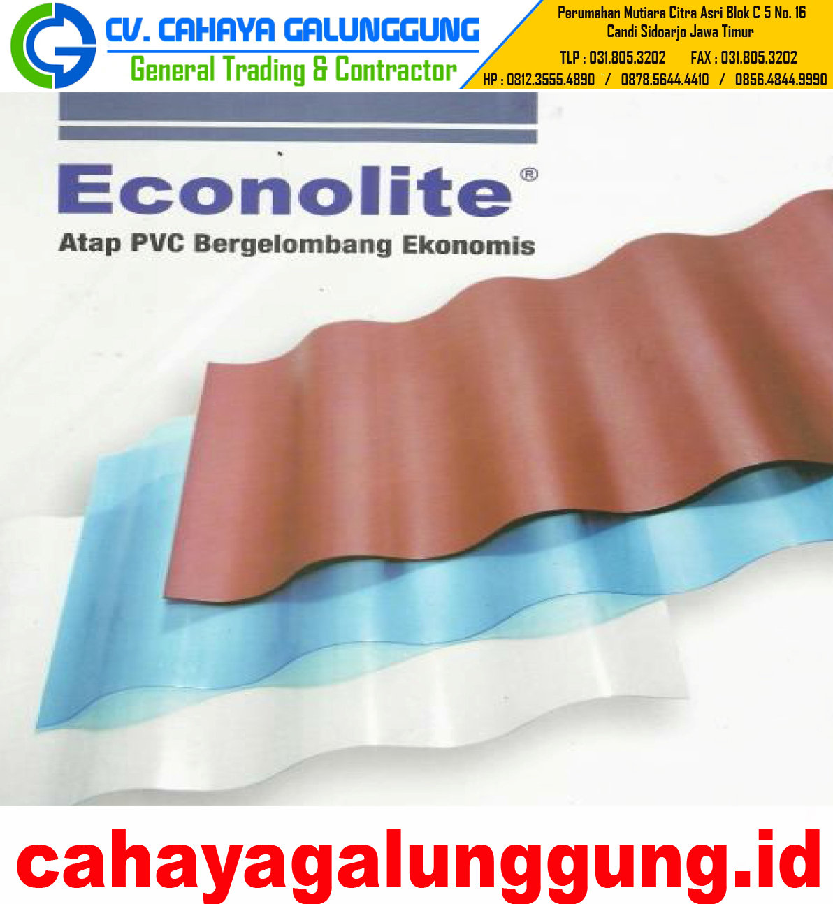 Harga Atap Pvc Econolite Terbaru 2018 | HARGA ATAP PVC 2018 | ROOF TOP ...