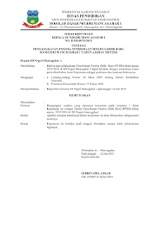 Contoh SK untuk PPDB (Penerimaan Peserta Didik Baru)