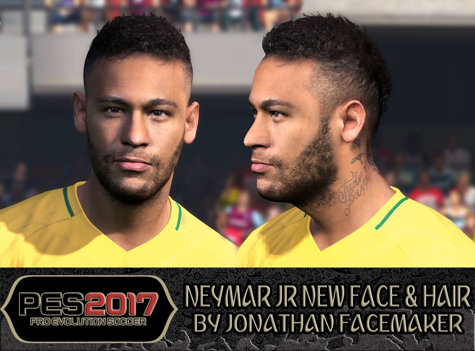 pes-modif: Neymar Jr new Face & Hair PES 2017 by Jonathan Facemaker