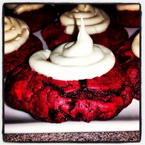 The Cookie Wife: Red Velvet Extra Dark Chocolate Chip Cookies with ...