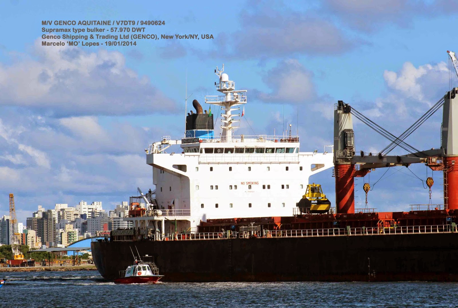 Santos Shiplovers: M/V Genco Aquitaine / V7DT9 - Embarque de açúcar ...