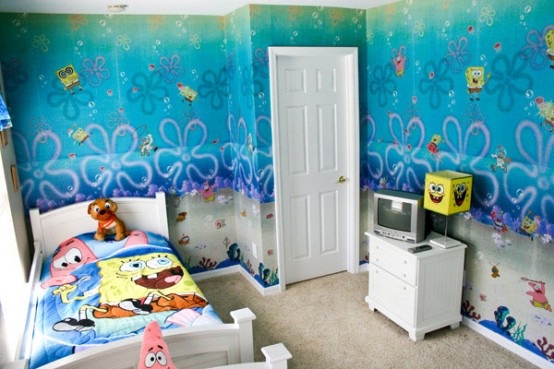 decora y disena: Recámaras Bob Esponja: Ideas de Decoración para Chicos
