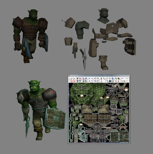 Orc Warrior #5 UV map and textures | Deranged Scratchings