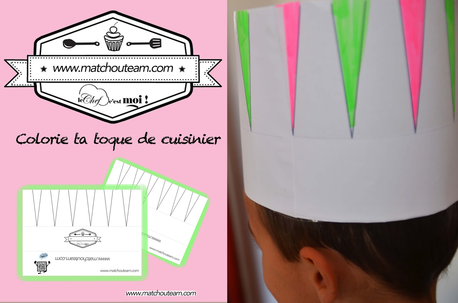 Toque de chef en papier – Table de cuisine