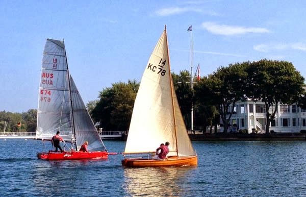 Classic International 14 dinghy: Old and New; RCYC