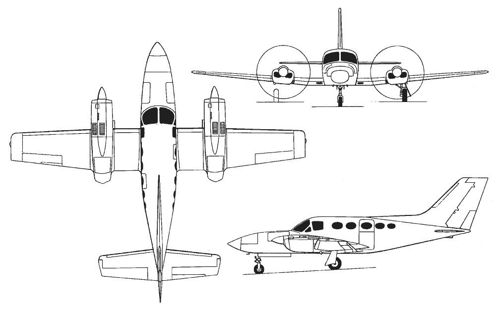 AIRPLANE SCALE MODELKIT: cessna 401
