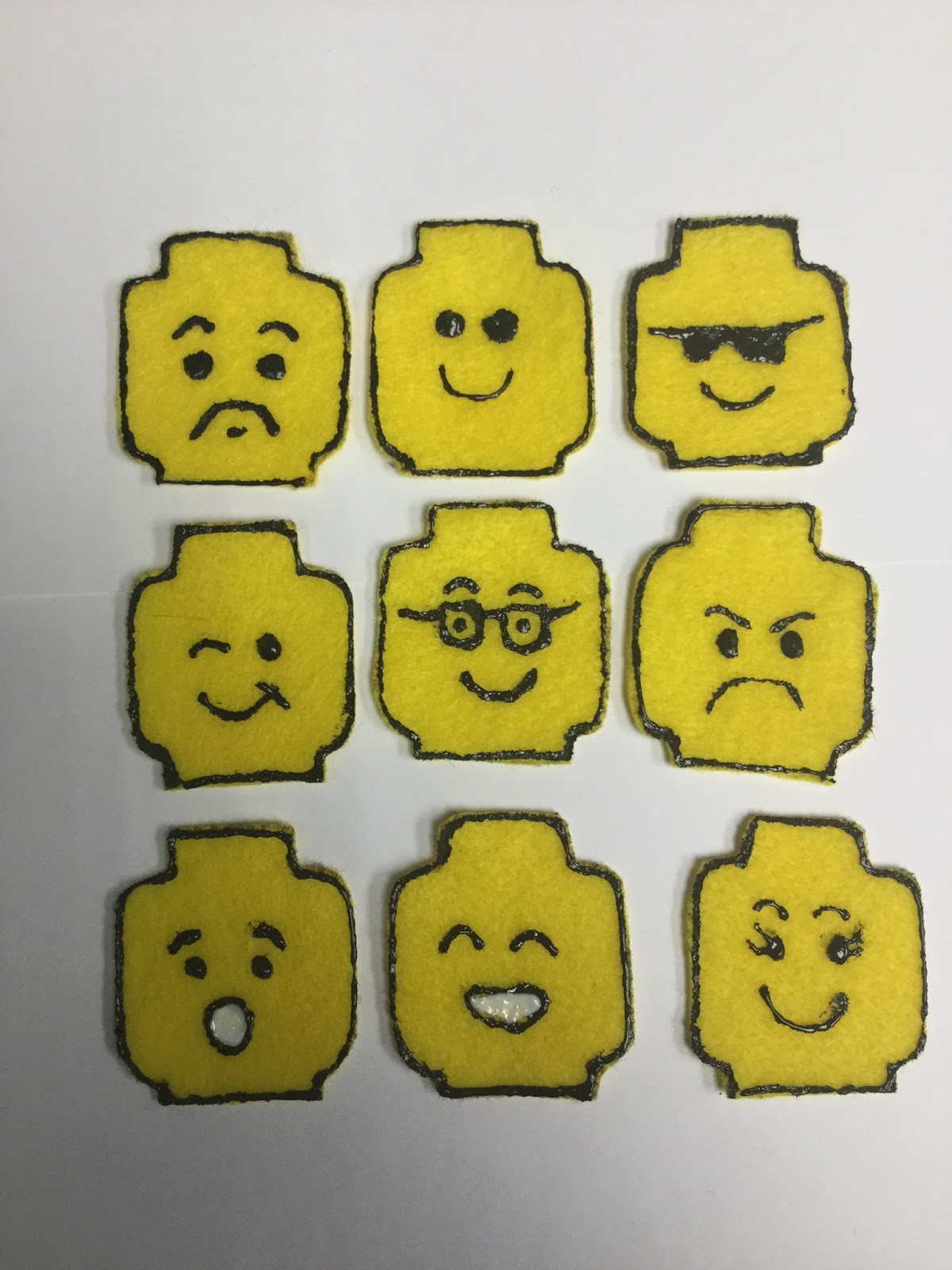 from the Biblio Files: LEGO Minifig Felties