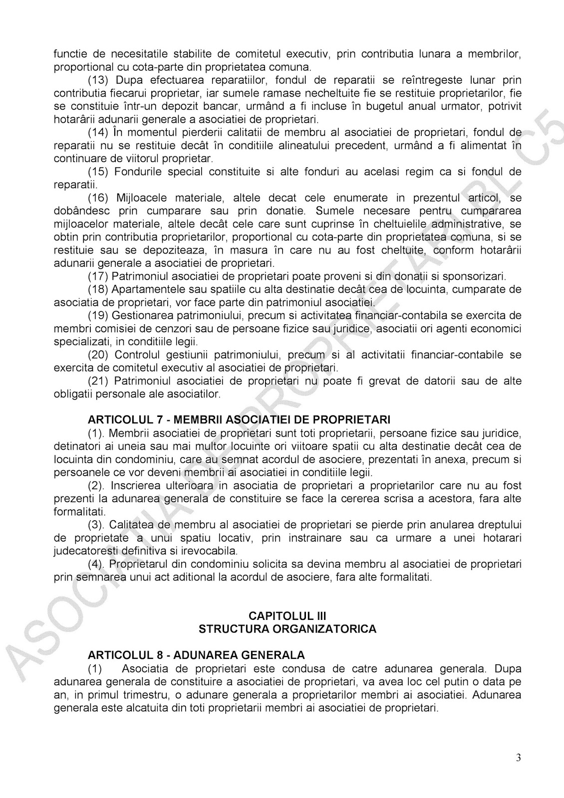 ASOCIATIA DE PROPRIETARI BLOC C5 SIBIU NR. 1 BUCURESTI: Adunare ...