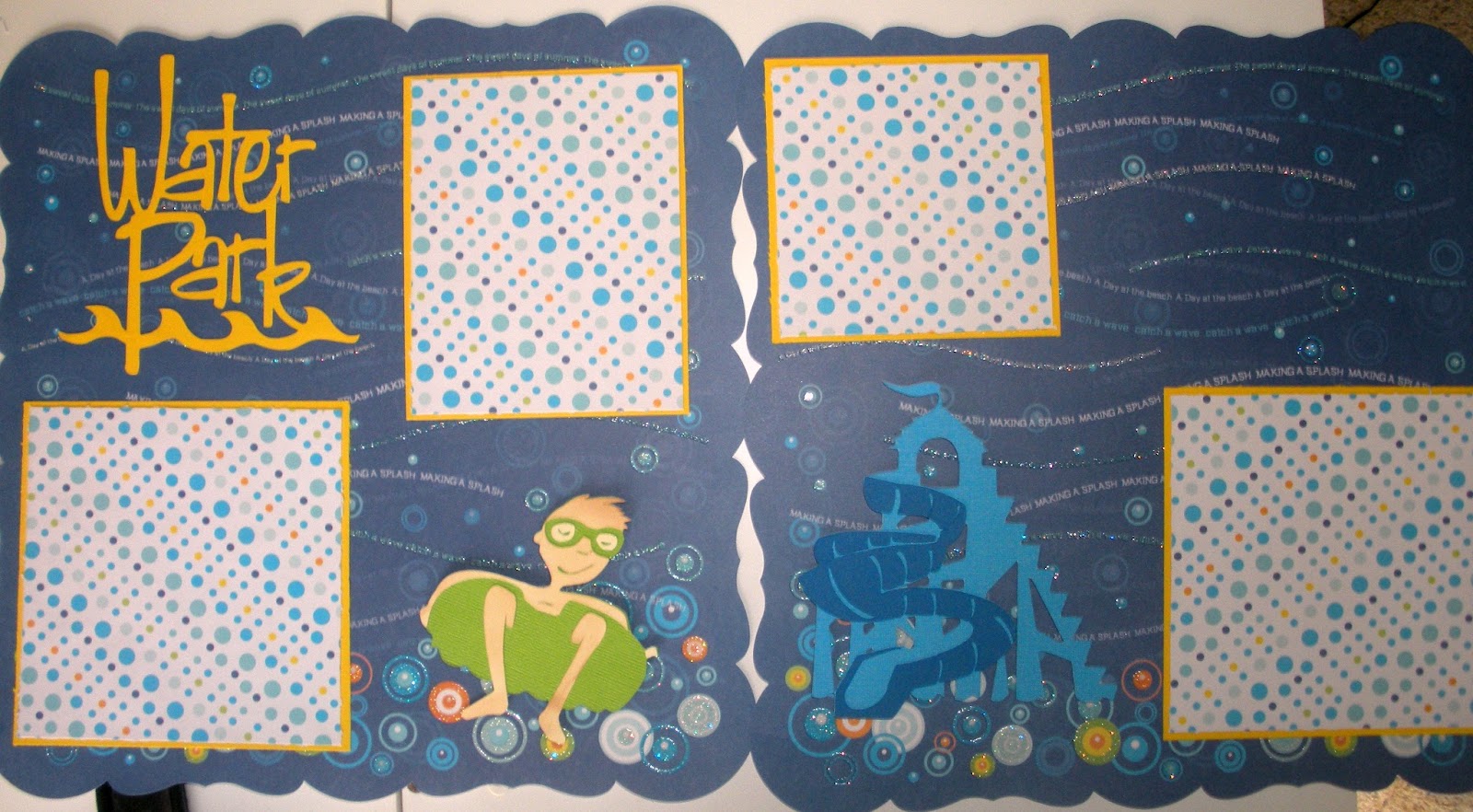 Jenn's Paper Crafts: Water Slide Scrapbook Layout