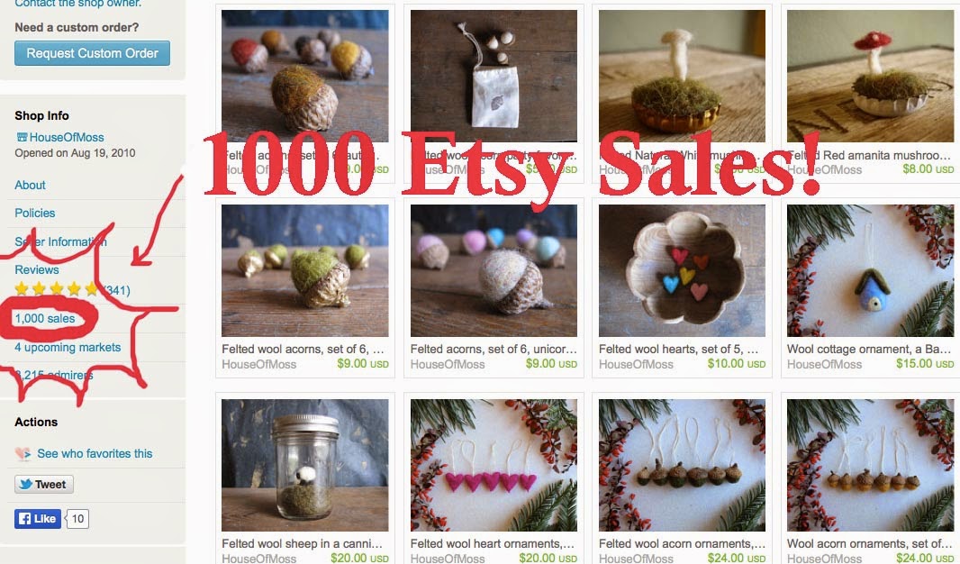 1000 ETSY SALES! | House of Moss