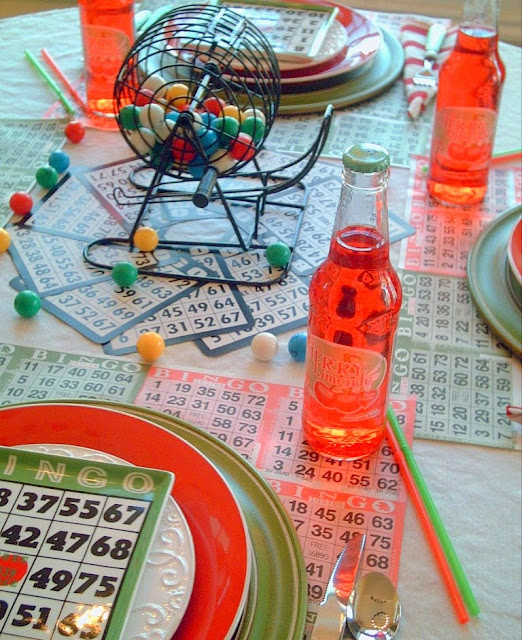 Candlelight Supper: Bingo Night Tablescape