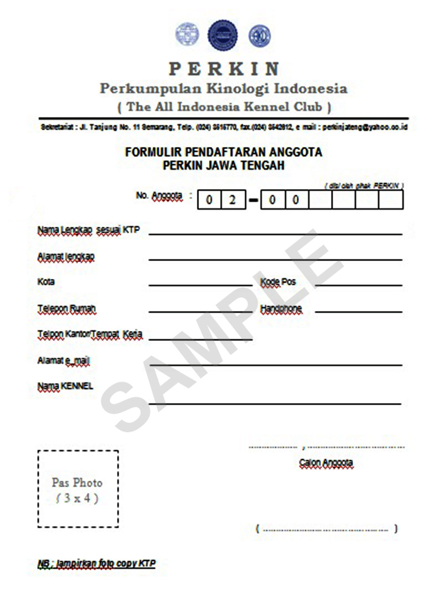 Contoh Formulir Pendaftaran - Kumpulan Contoh Surat Indonesia