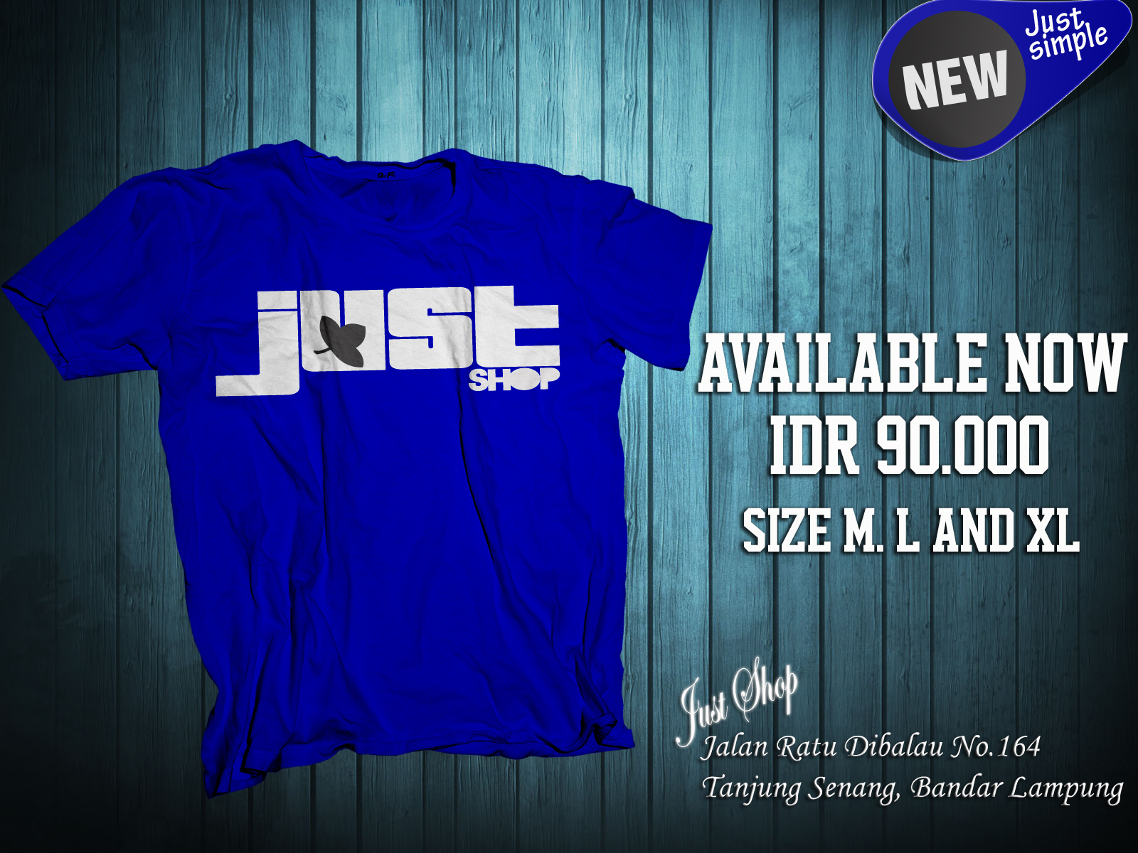 JUST SHOP - LOGO BLUE - Just Shop and Skatebox Merchandise